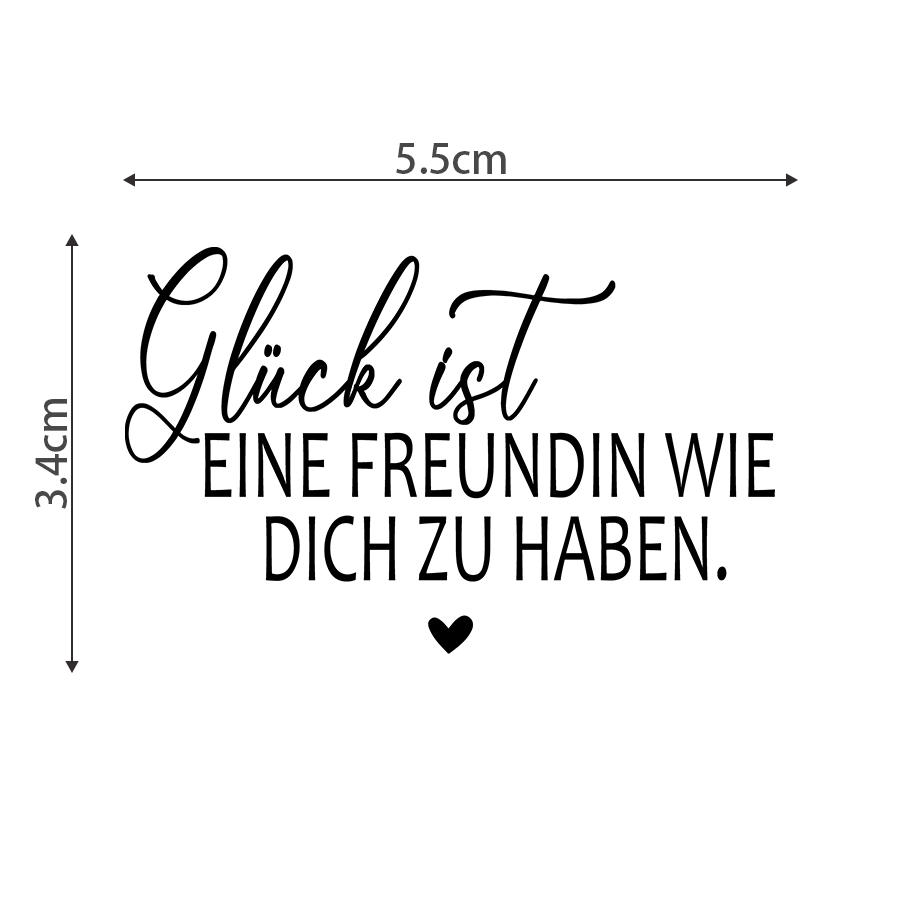 Rub On Sticker Glück Ist Eine Freundin Wie Dich Zu Haben Rub On Sticker